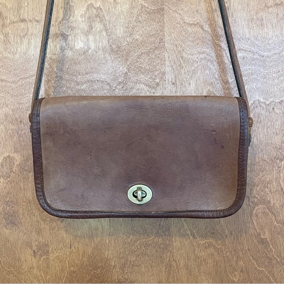 Coach | Bags | Coach Dinky 9375 Nyc Vintage 98s Tabac Brown Leather ...